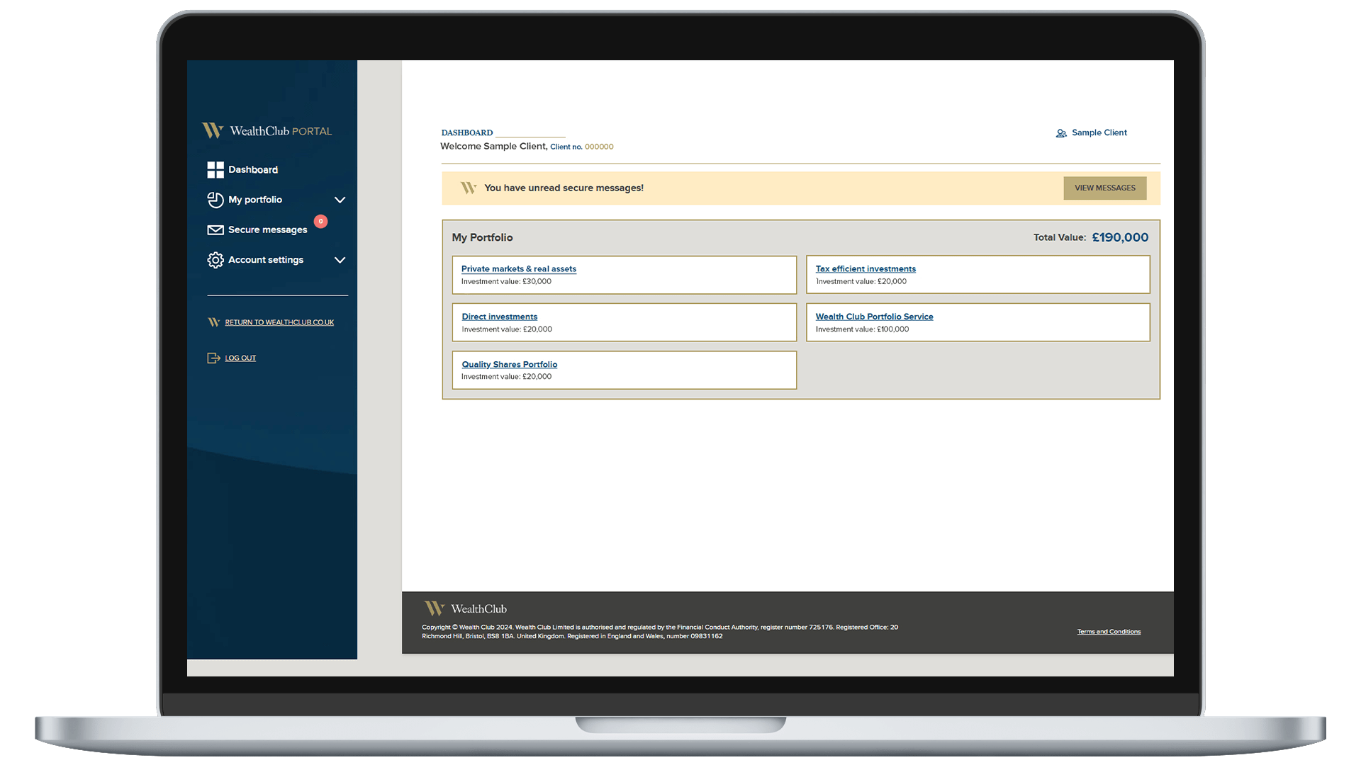 Wealth Club Portal – View your portfolio online